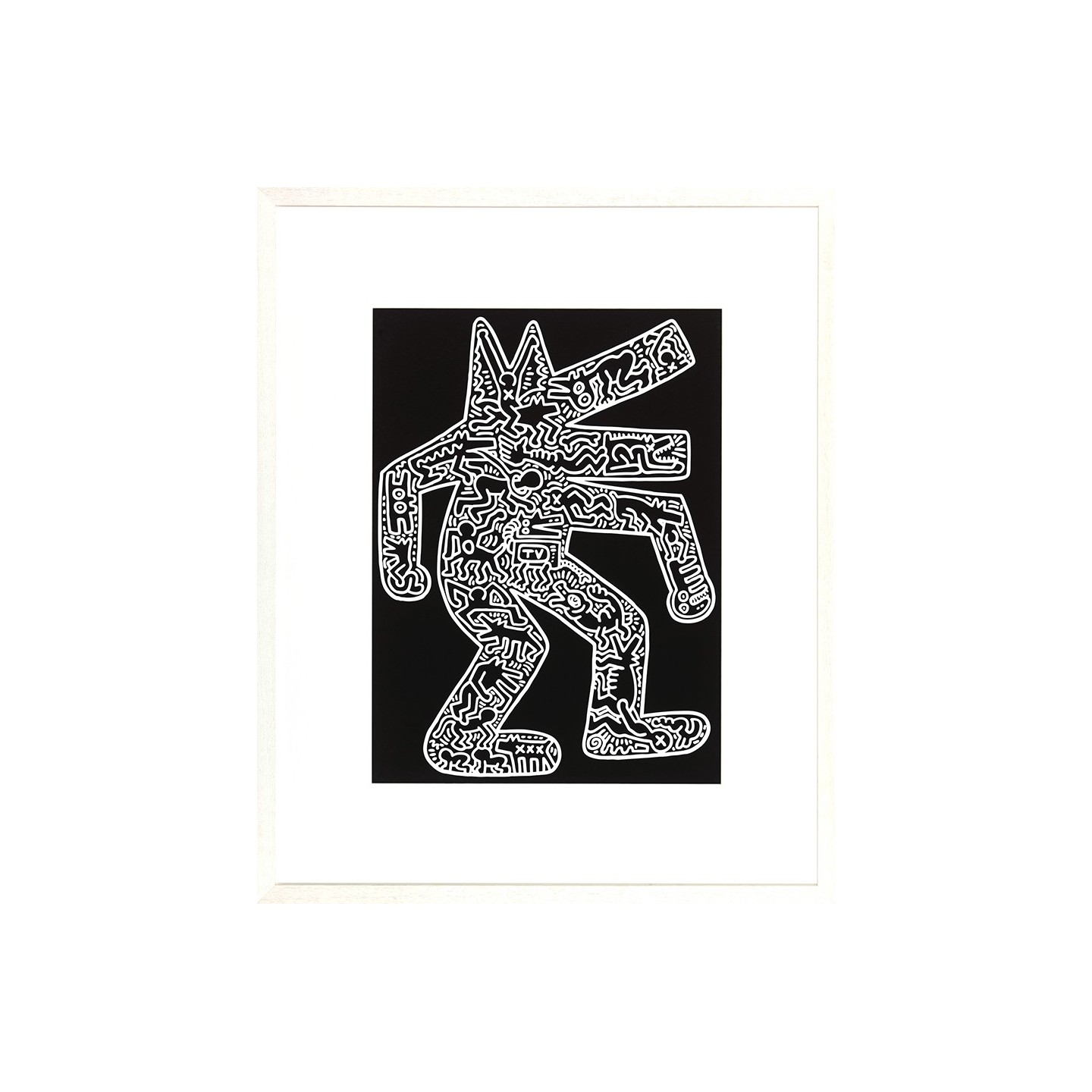 TABLEAU KEITH HARING - DOG 1985