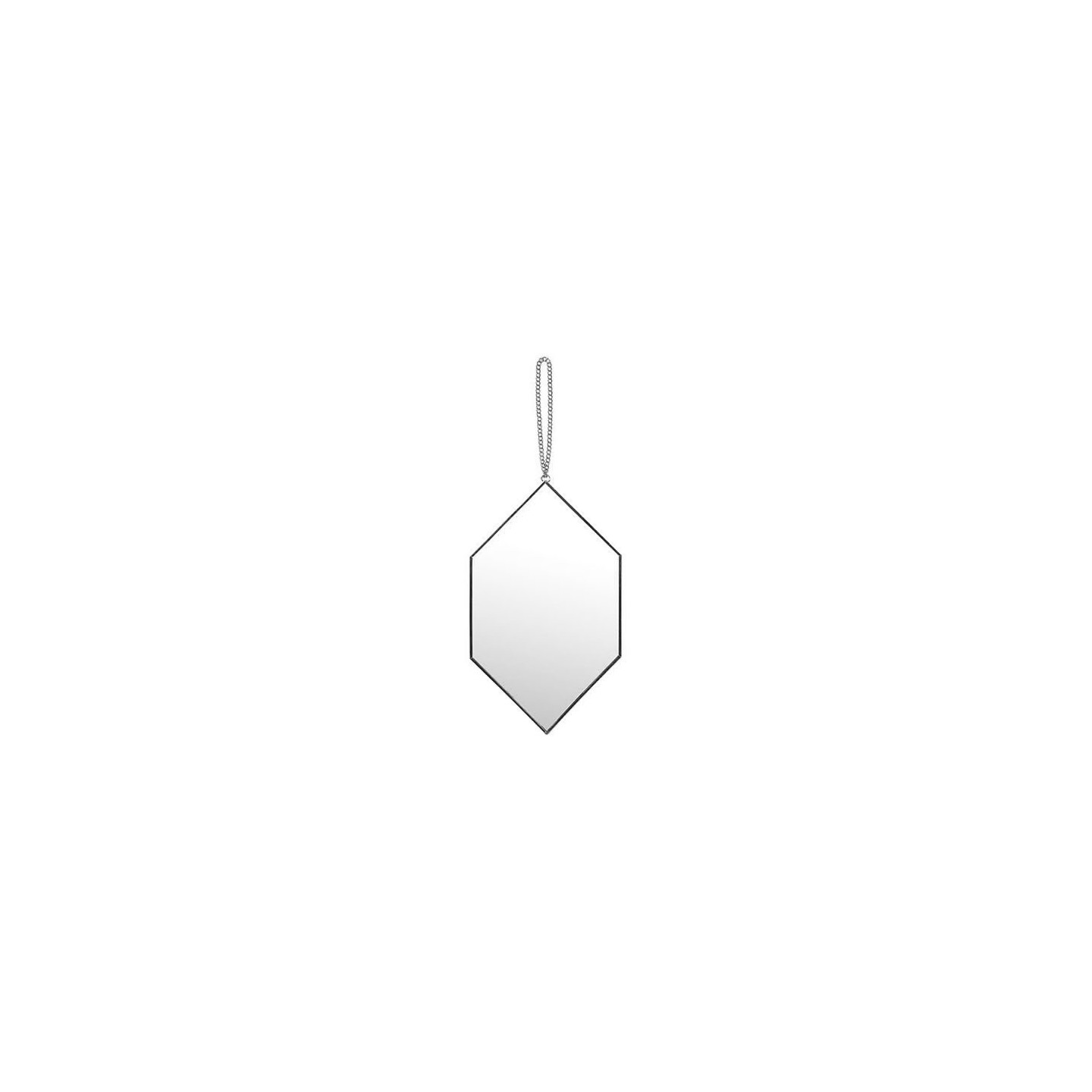 MIROIR MURAL LOSANGE MET ARGENT